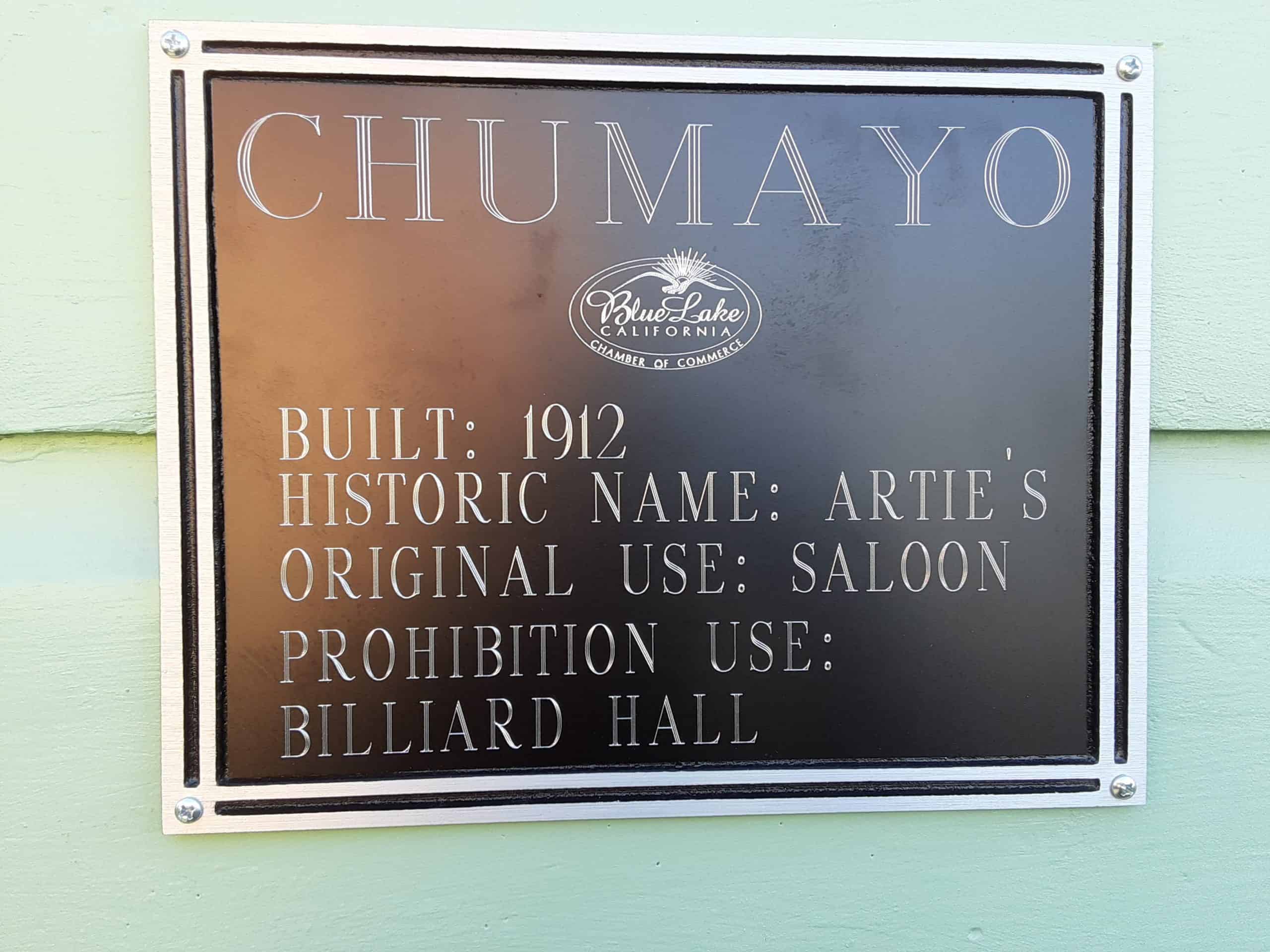 Historic Building Plaques for Blue Lake Businesses - Blue Lake Chamber ...